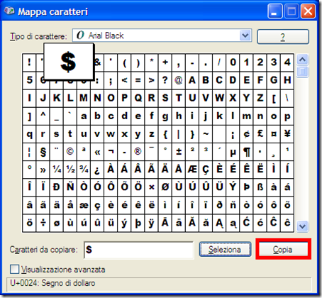 Come inserire i caratteri speciali di testo in Windows